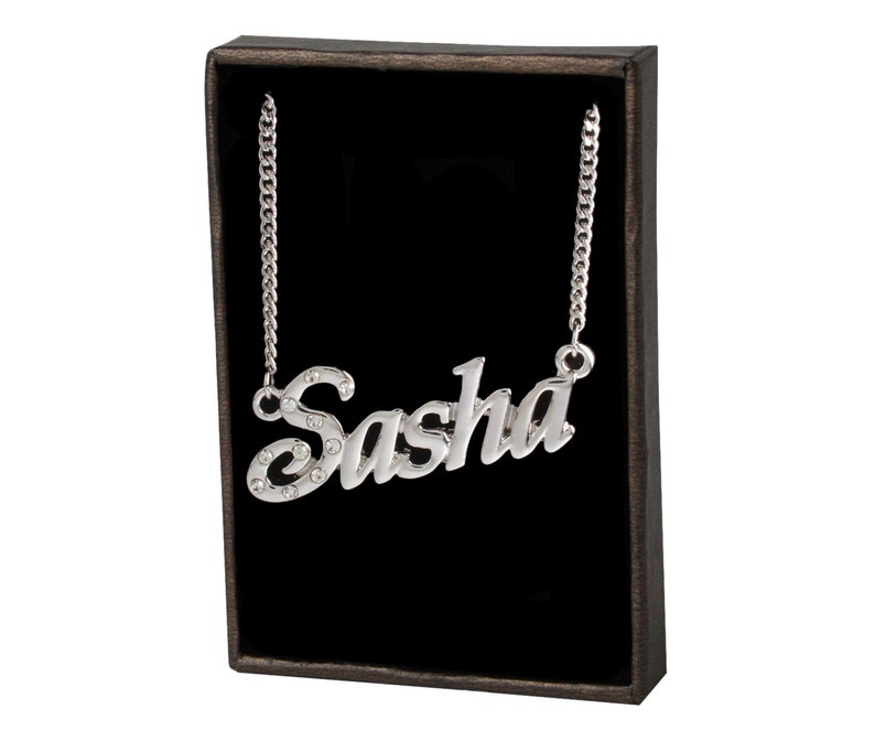 SASHA Gold Plated Name Necklace & Name Bracelet Gift Set - Etsy