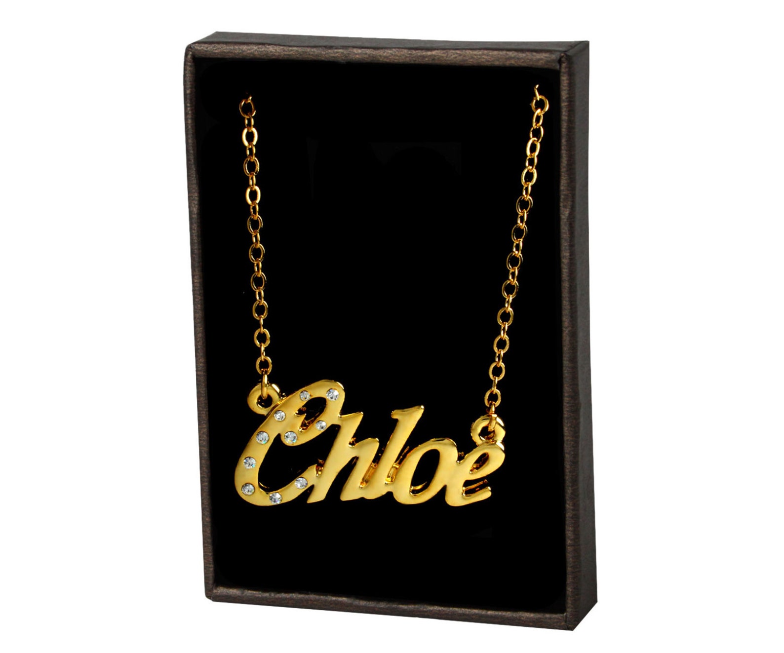 Name Necklace Chloe Gold Plated 18ct Personalised Necklace - Etsy