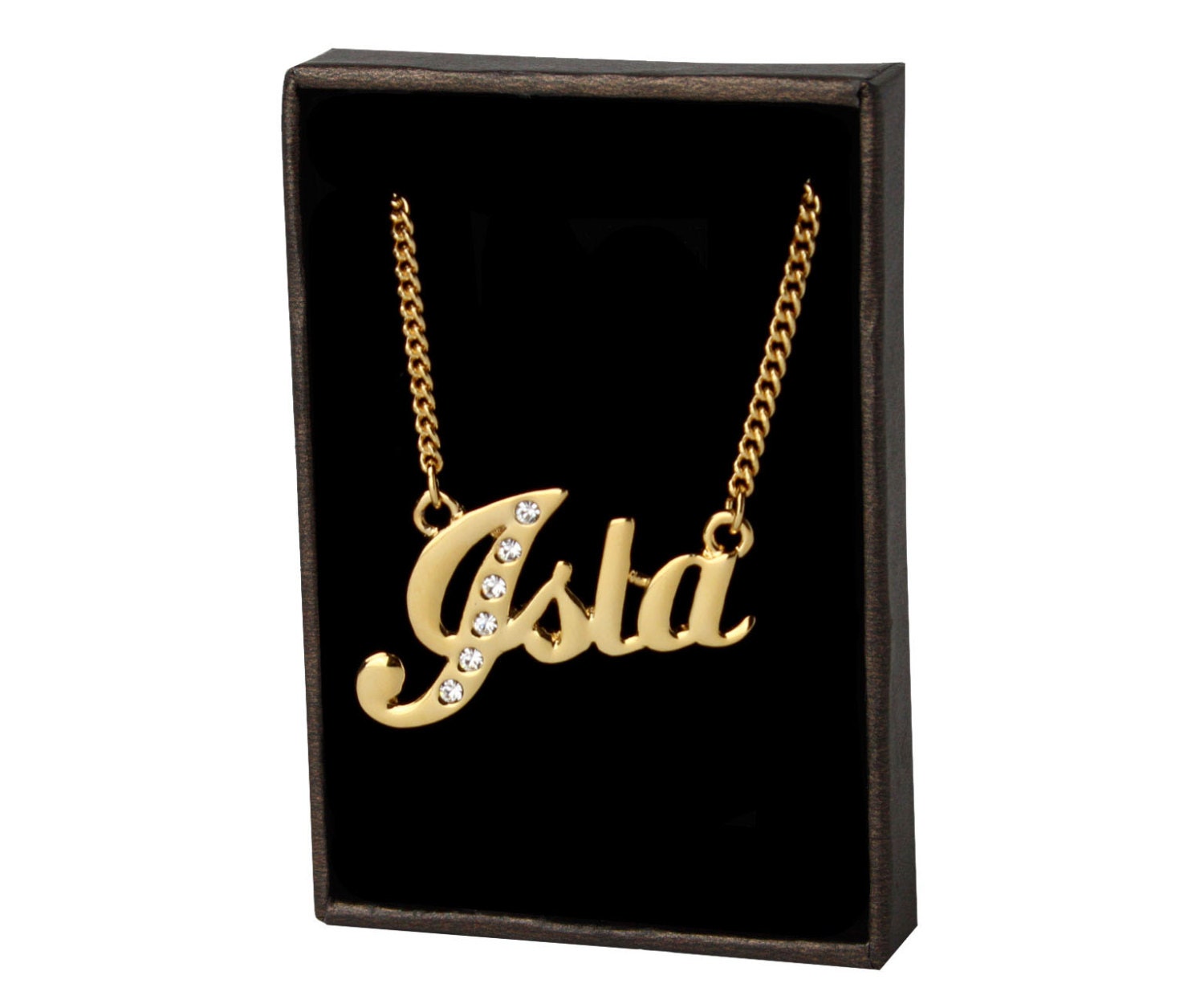 Name Necklace Isla Gold Plated 18ct Personalised Necklace With ...