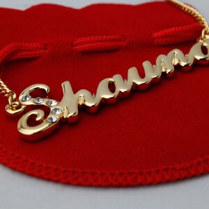 Name Necklace Shauna Gold Plated 18ct Personalised Necklace With ...