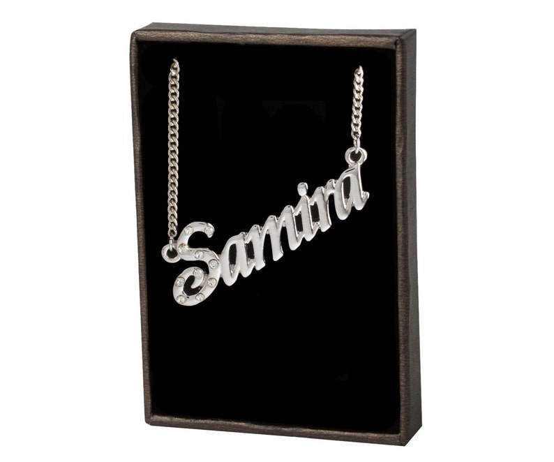 Name Necklace Samira Gold Plated 18k Personalised Necklace / - Etsy