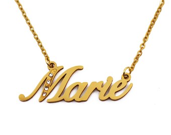 Mariam Gold Name Necklace Personalized Jewellery Free - Etsy