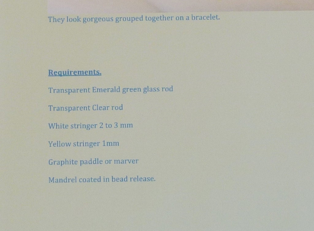 Lampwork Tutorial for Daisy Drop Beads. PDF Instant Download Chrys Art ...