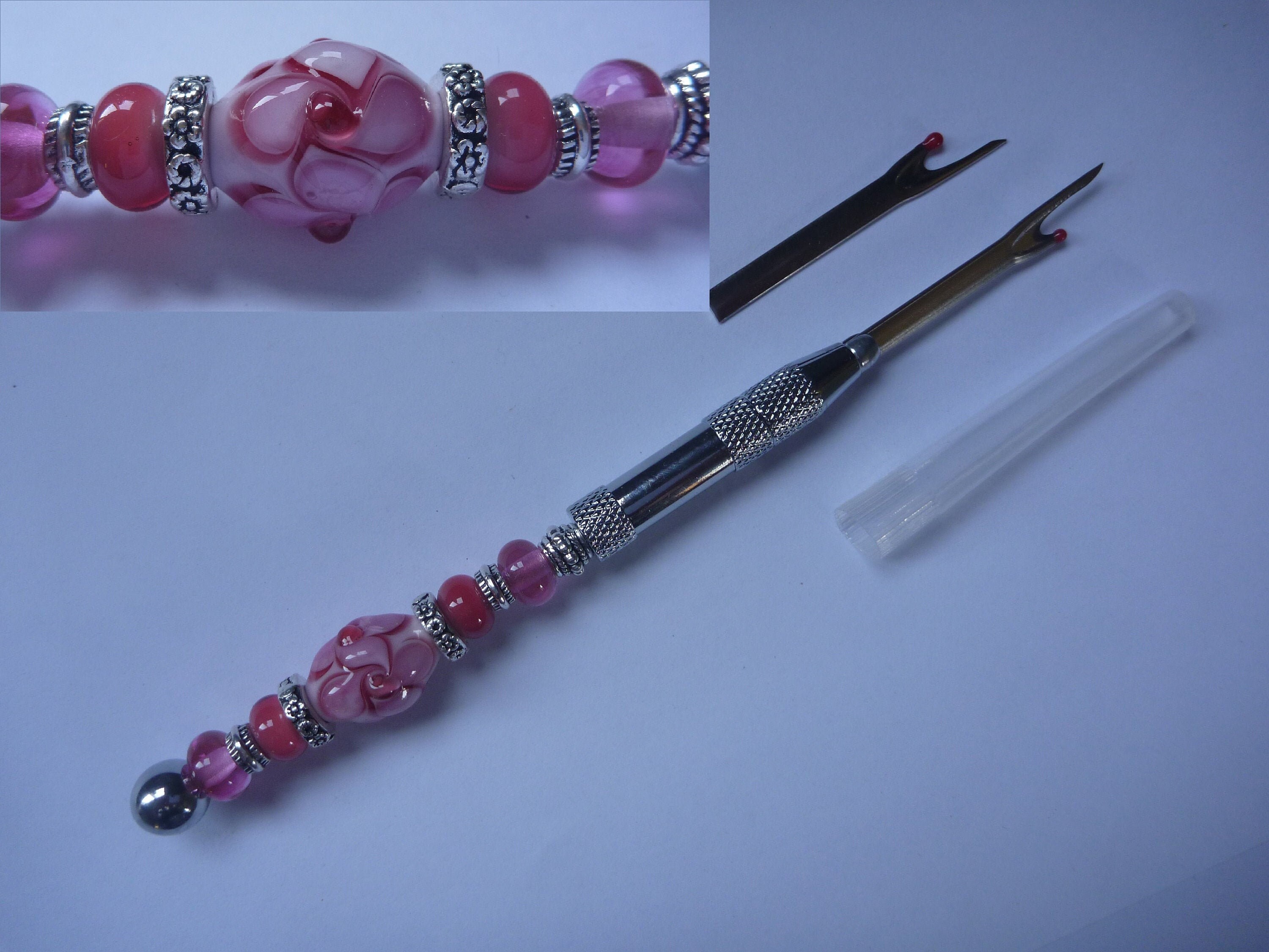 Custom Order Seam ripper unpicker lampwork glass beads | Etsy