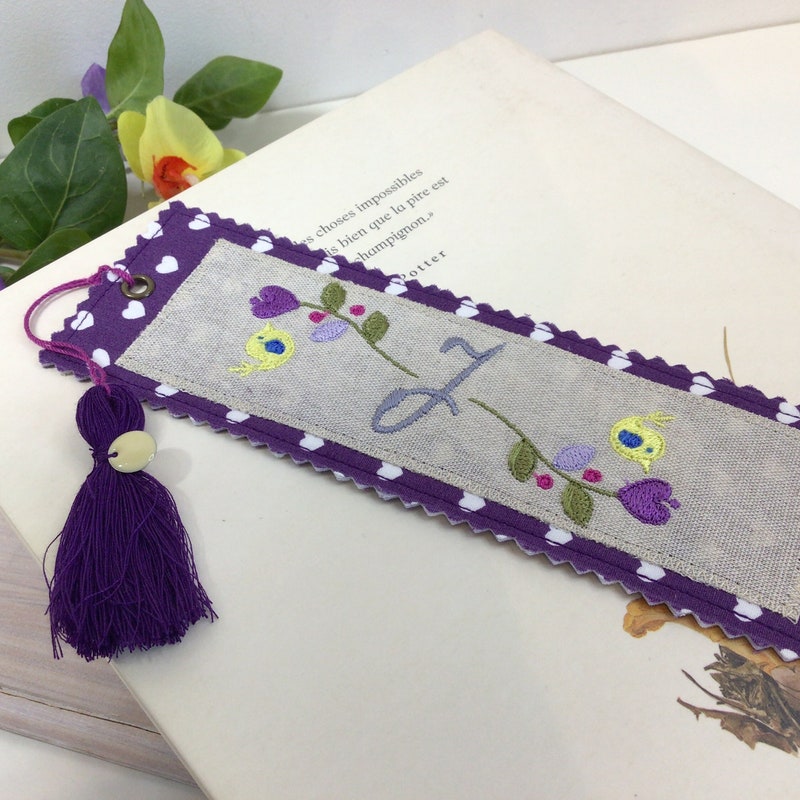 Embroidered Bookmark - Etsy