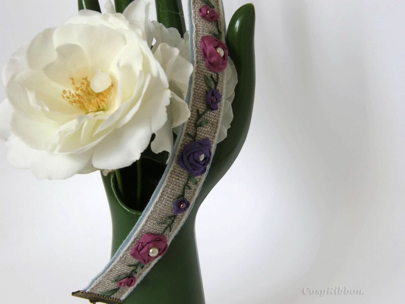 Free Shipping Fabric Cuff Bracelet Linen and Silk Cuff - Etsy