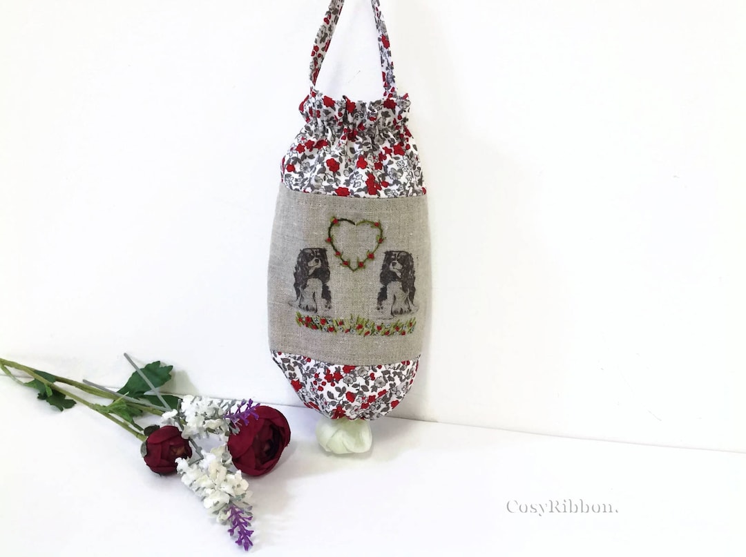 Linen Dog Poop Bag Dispenser: Handmade Pet Waste Bag Holder - Etsy