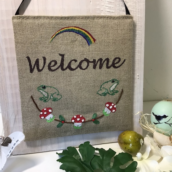 Linen Welcome Sign - Etsy