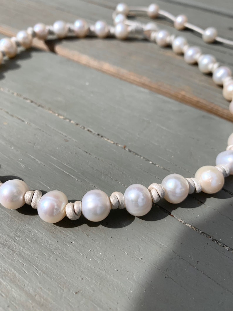 Infinity Pearl Necklace Adjustable 605 | Etsy