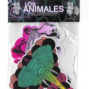 Los Animales - Animal Vinyl Sticker Pack V.1 / Elephant, Whale and Owl ...