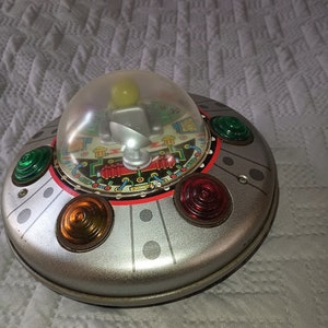 Alien Spaceship Tin Toy Japan - Etsy