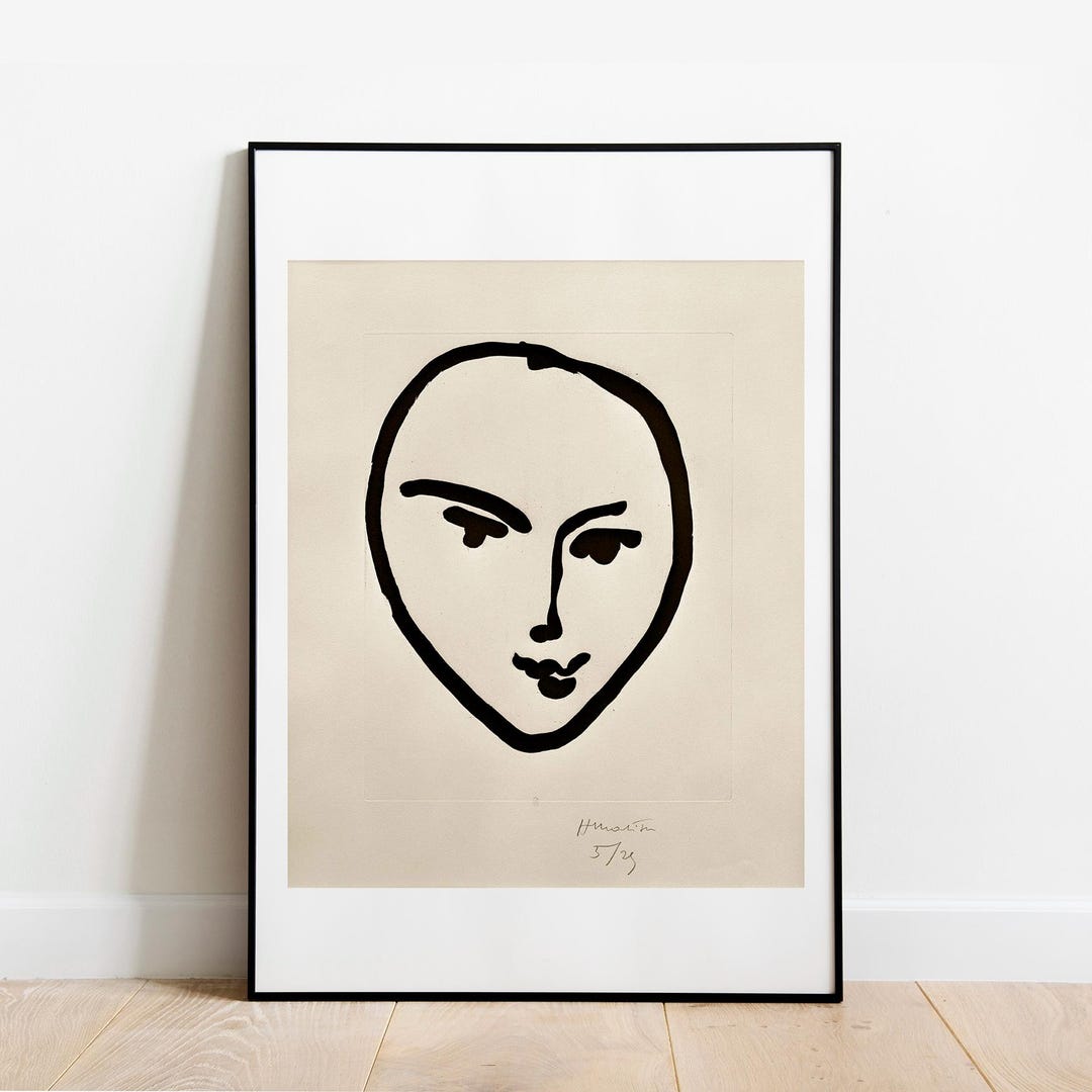 Matisse Smiling Mask Print: Vintage Gallery Wall Art - Etsy