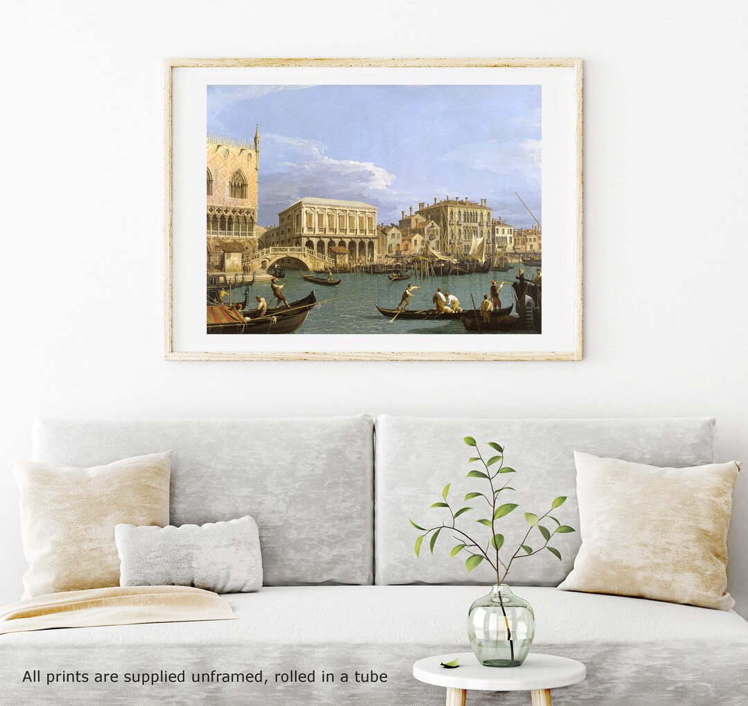 Canaletto Palaces of Doge and Justice Venice Gallery Wall Art Print ...