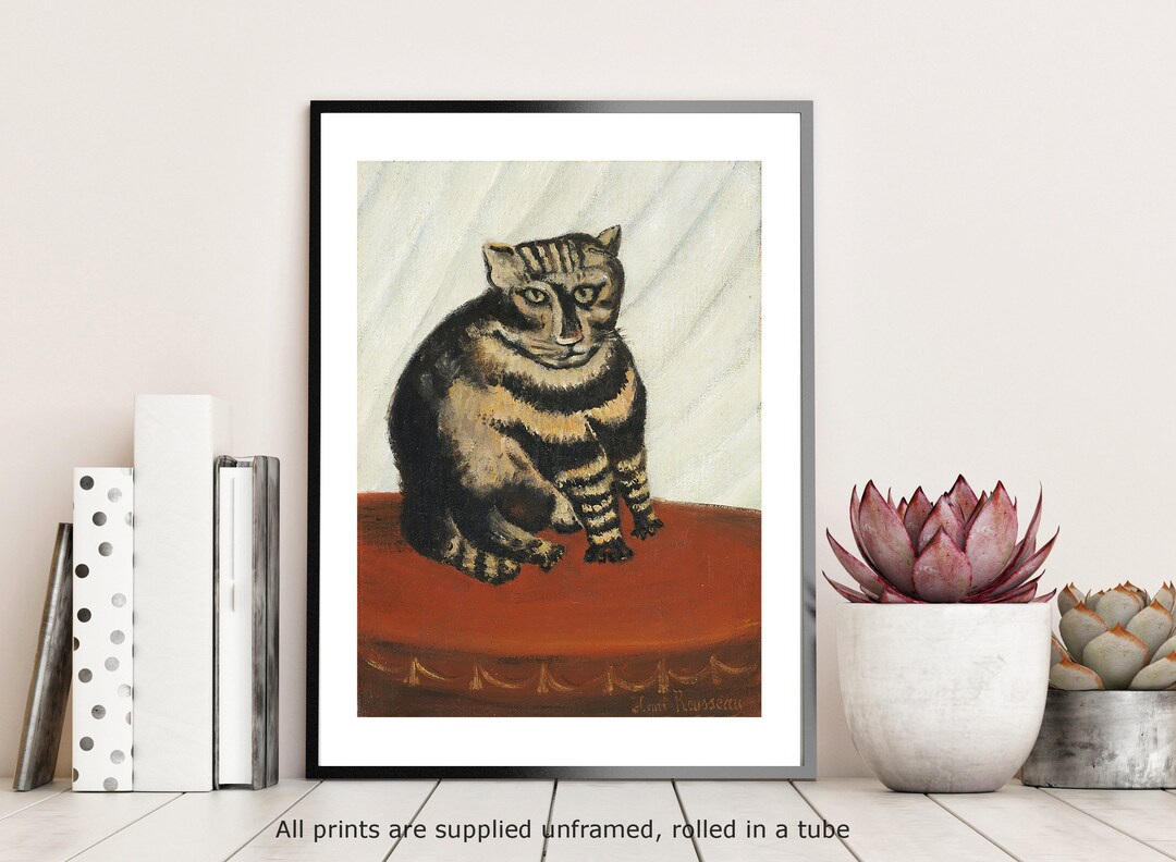 Rousseau the Tabby Cat Art Print Vintage Poster Art Gallery Wall Art ...