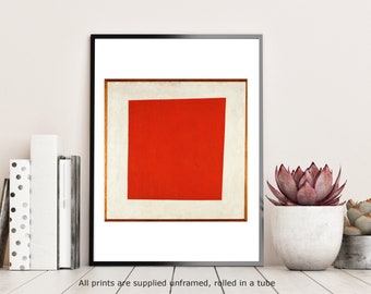 Red Square Art - Etsy