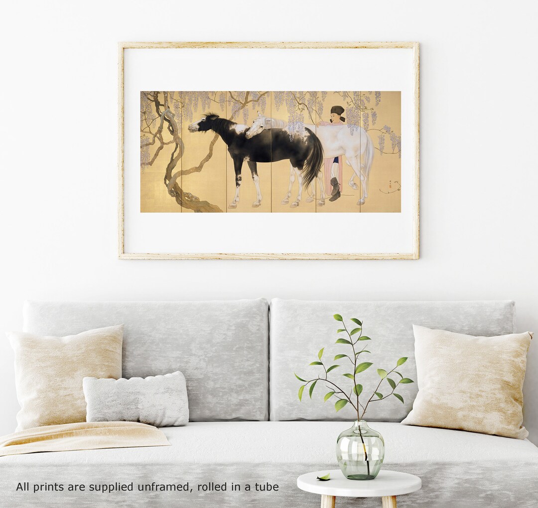 Kansetsu Spring Days Horses Art Print Wall Decor Gallery Wall Art Print ...