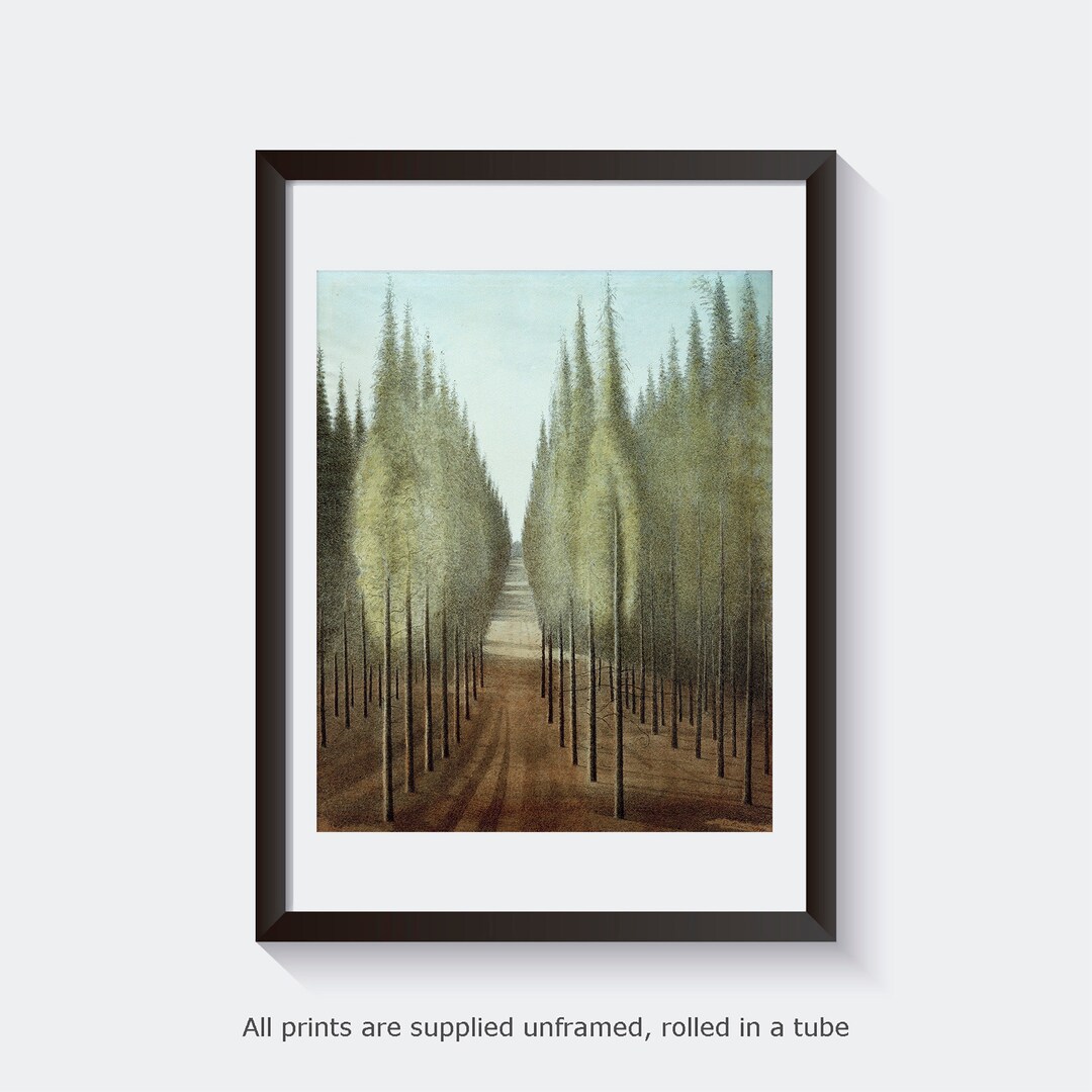 Spilliaert Fire Path Trees 1944 Gallery Wall Art Print Vintage Poster ...