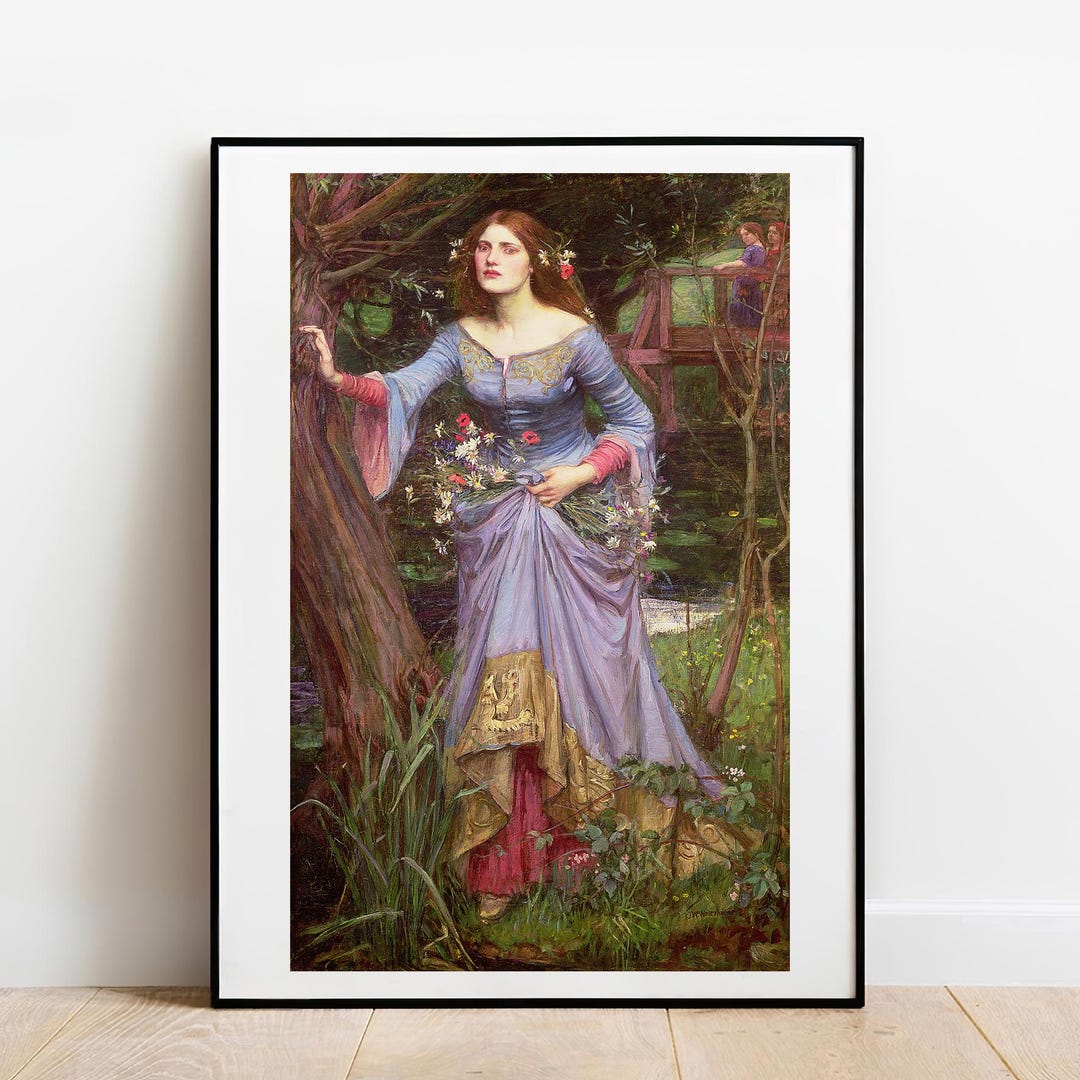 Waterhouse Blue Ophelia Art Print: Pre-raphaelite Fine Art Giclée ...
