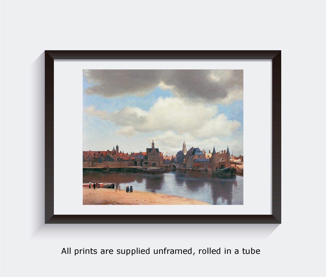 Vermeer View of Delft Gallery Wall Art Print Vintage Poster Art Famous Artist Print Home Decor ...