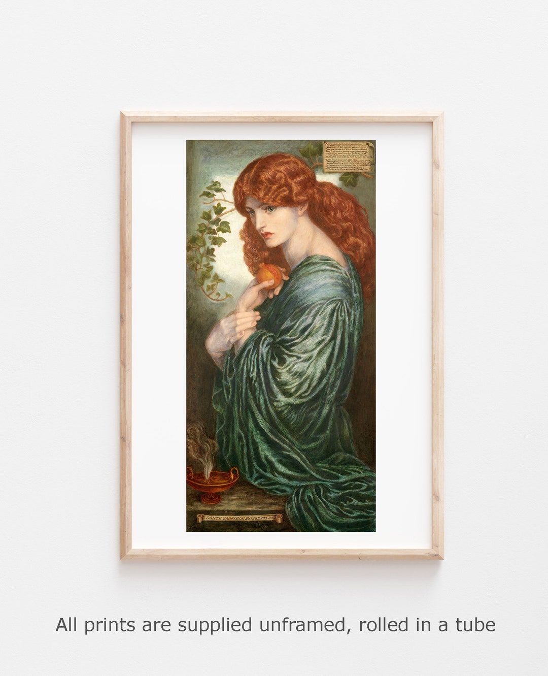 Rossetti Proserpine 1874 Gallery Wall Art Print Vintage Poster Art ...