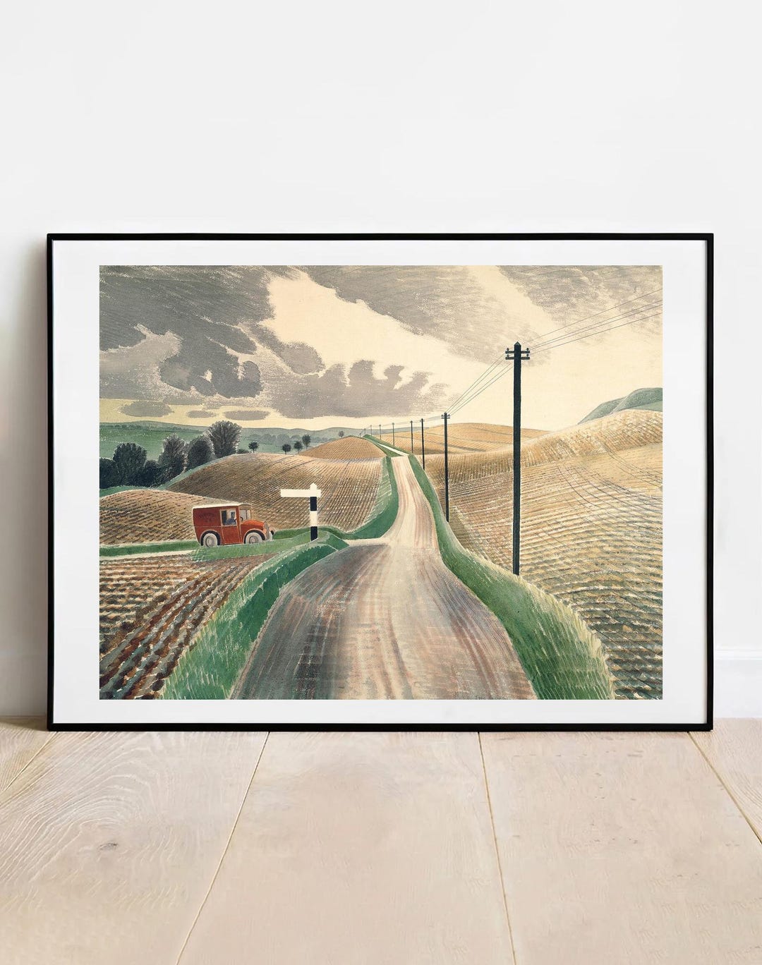 Eric Ravilious Wiltshire Landscape Art Print: Vintage Gallery Wall ...
