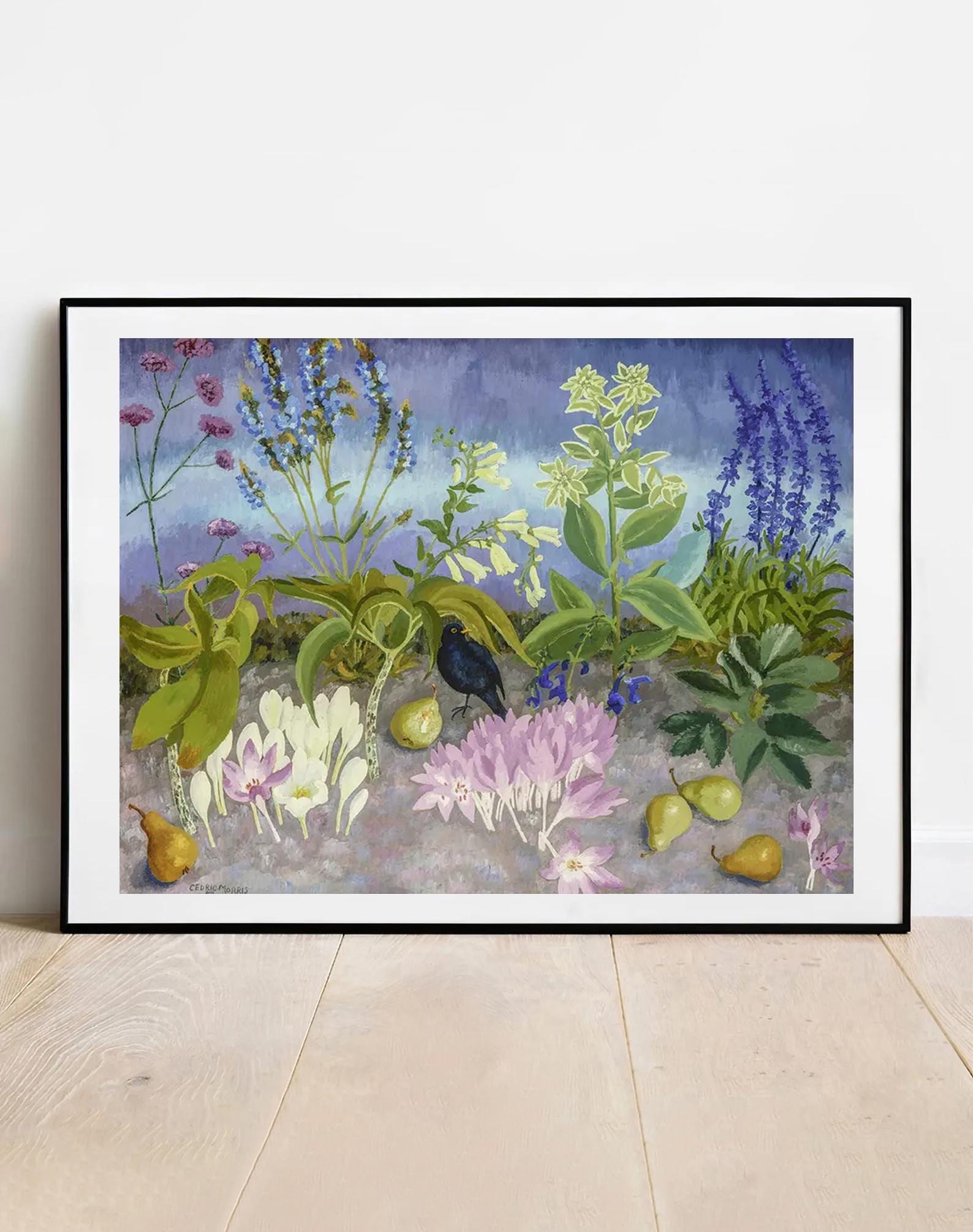 Cedric Morris Blackbird and Flowers Print - Vintage Gallery Wall Art ...