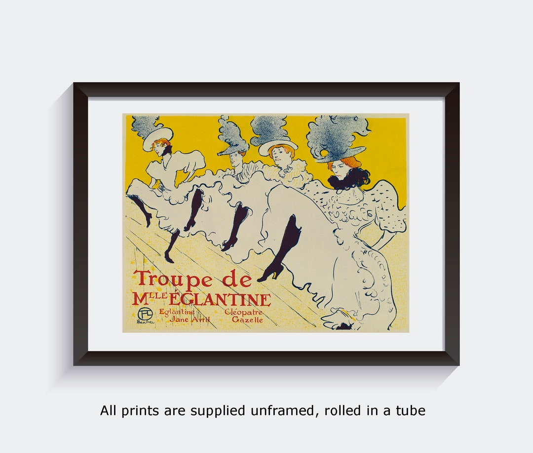 Toulouse-lautrec Troupe Eglantine Gallery Wall Art Print Vintage Poster ...