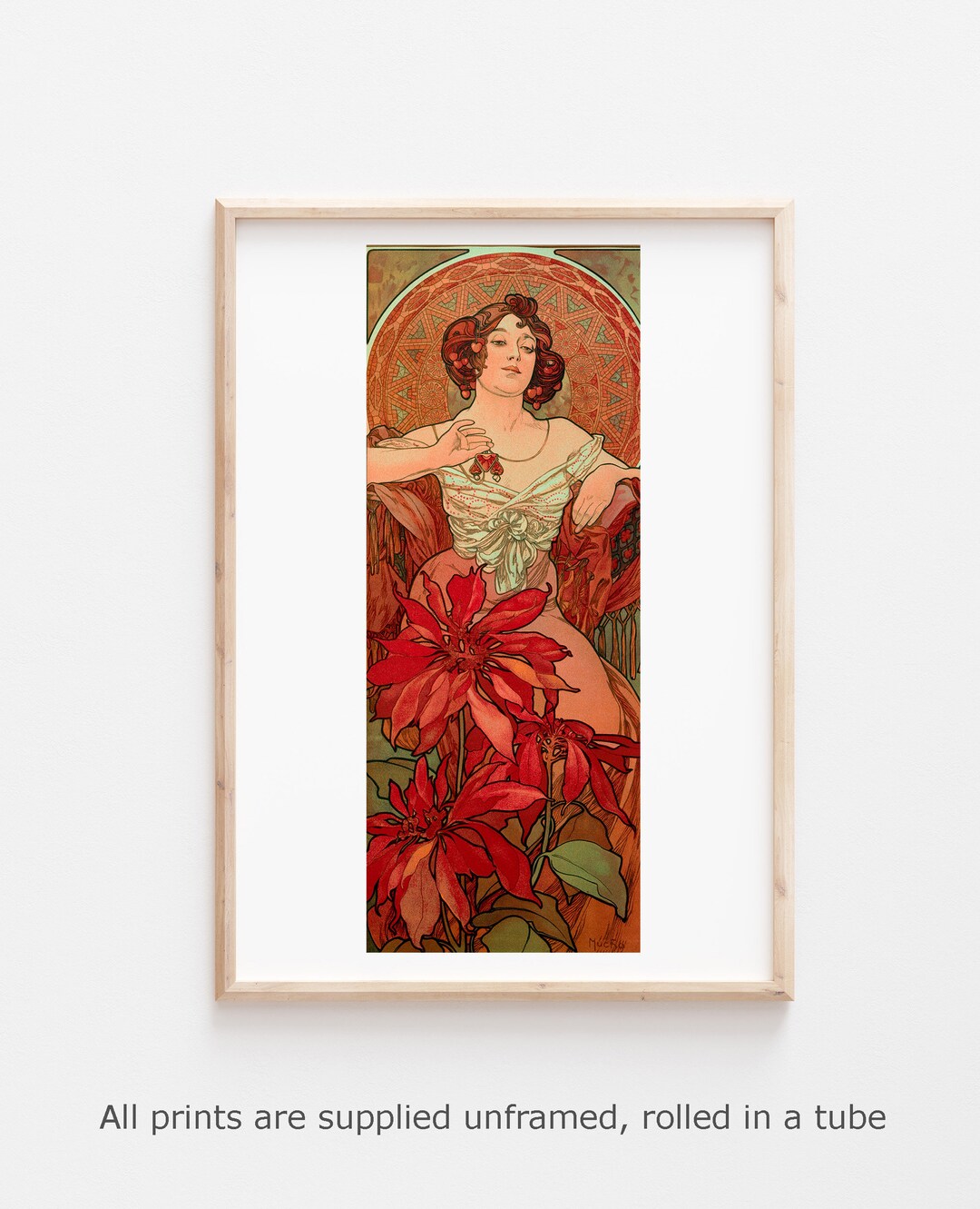 Mucha Ruby Gallery Wall Art Print Vintage Poster Art Famous Artist ...