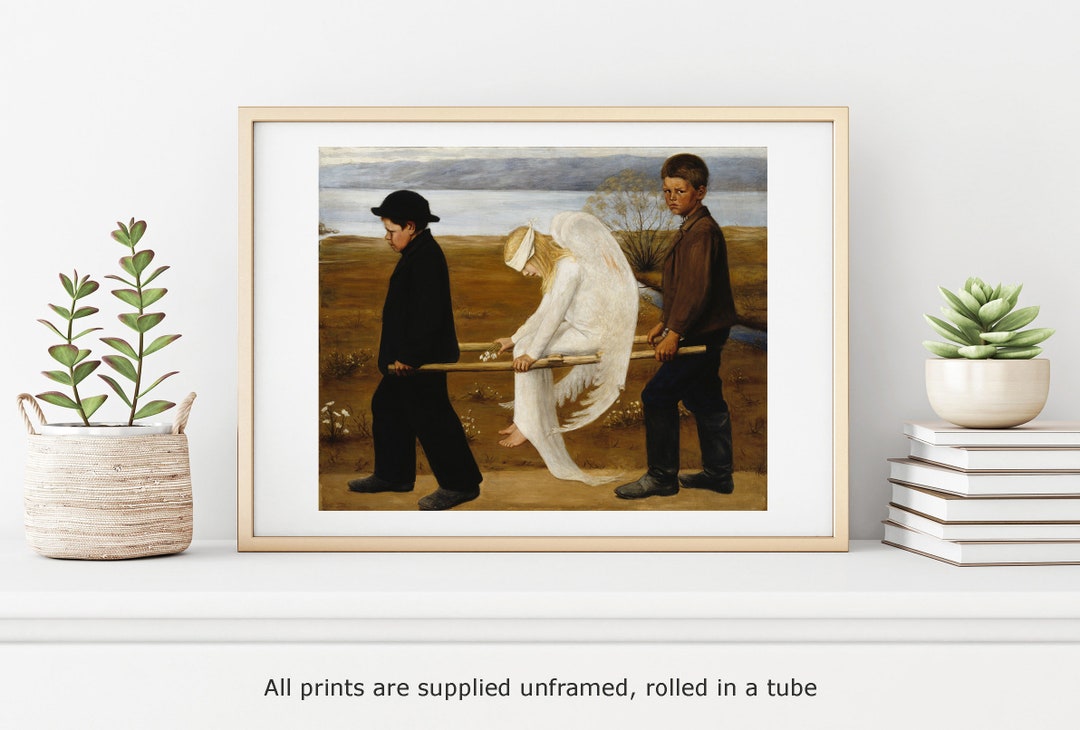 Simberg the Wounded Angel 1903 Gallery Wall Art Print Vintage Poster ...