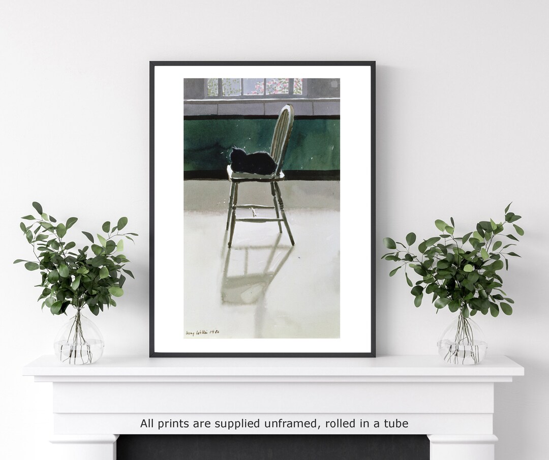 Willis Cat on a Chair Cat Art Print Gallery Wall Art Poster Modern Art ...