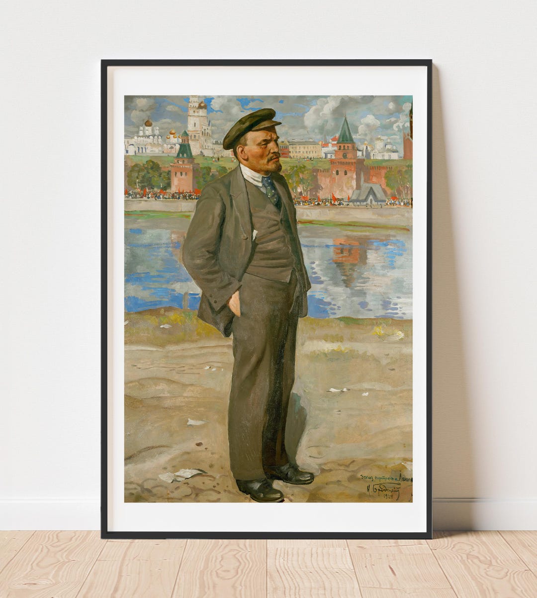 Lenin in Front of the Kremlin Art Print, Vintage Poster by Brodsky - Etsy