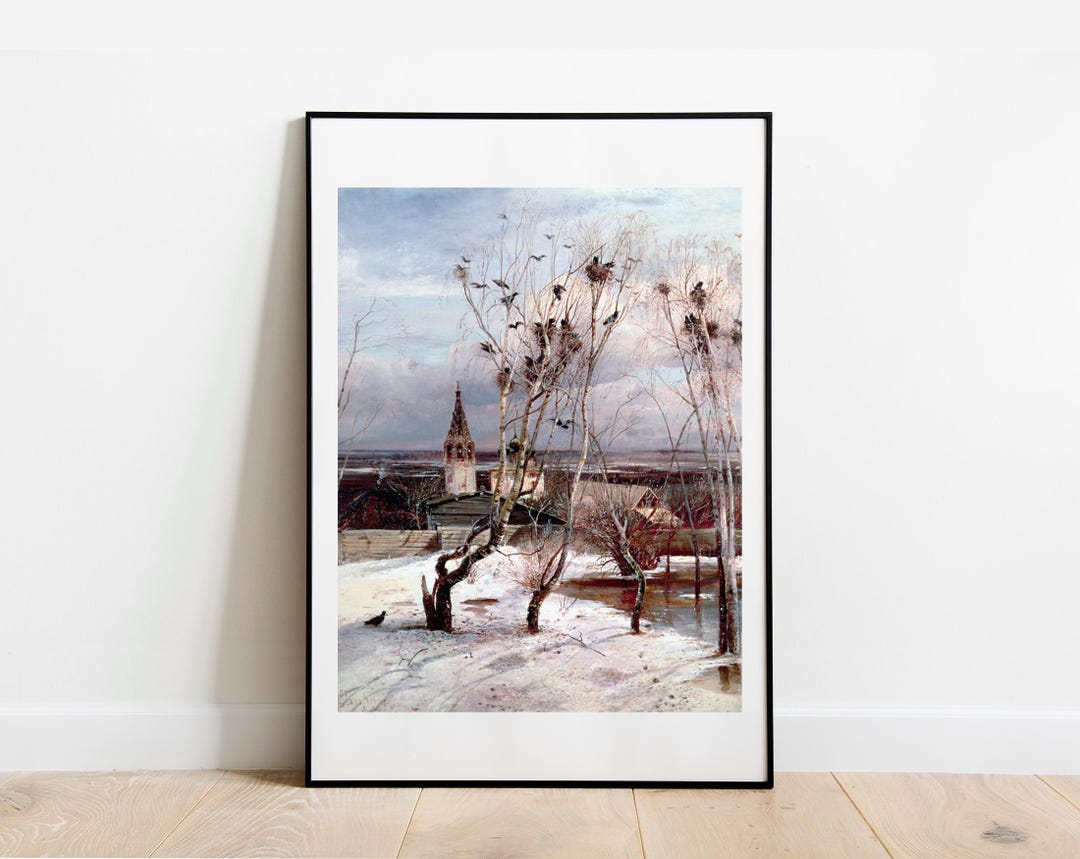 Savrasov the Rooks Have Returned Art Print, Vintage Russian Landscape ...