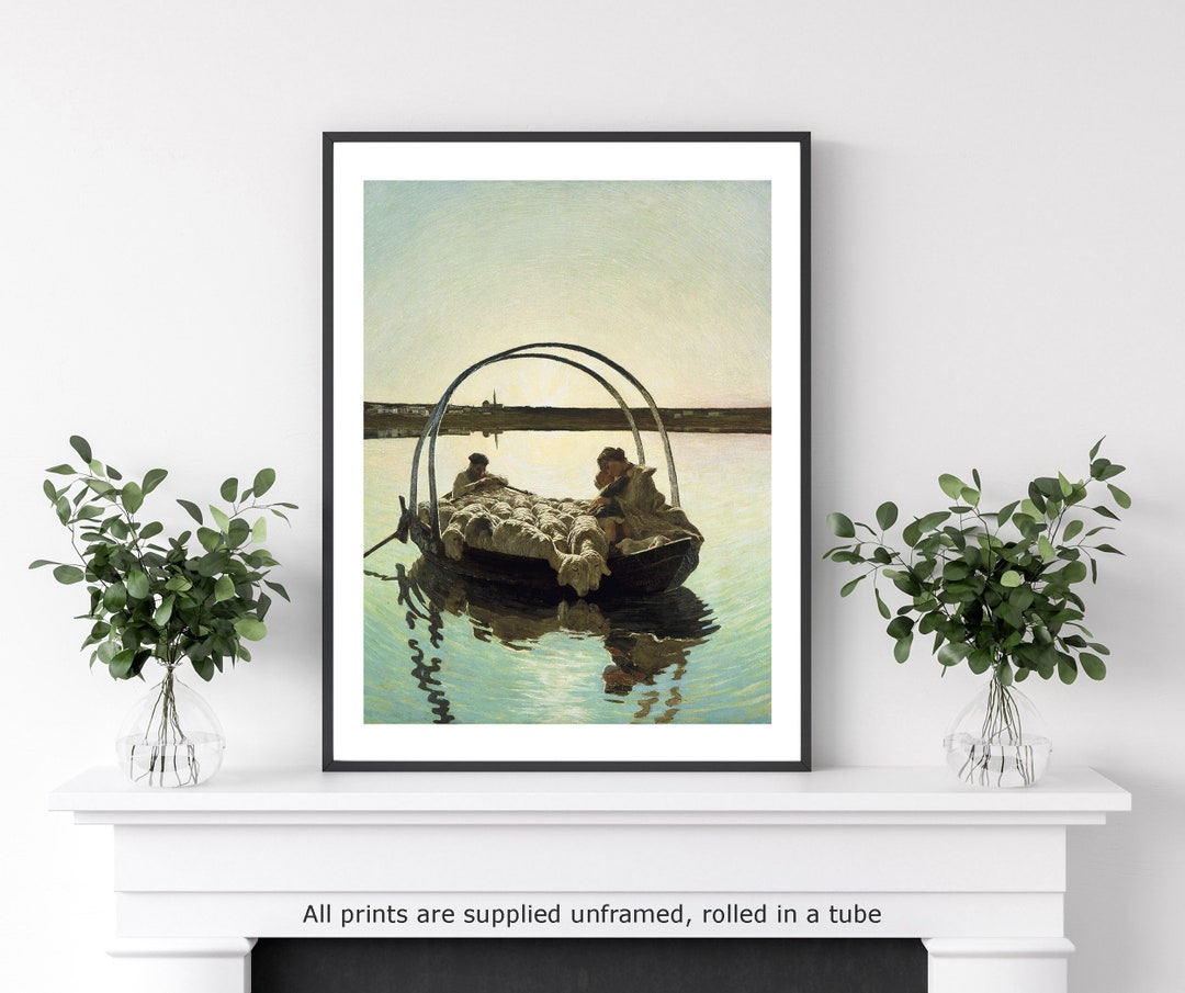 Segantini Ave Maria Crossing the Lake Wall Decor Gallery Wall Art Print ...