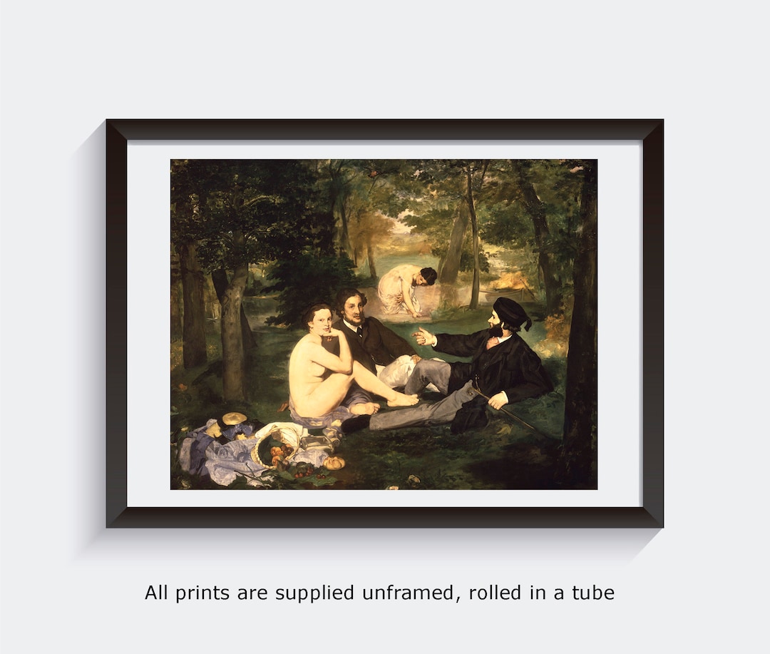 Manet Le Dejeuner Sur L'herbe Home Decor Gallery Wall Art Print Vintage ...