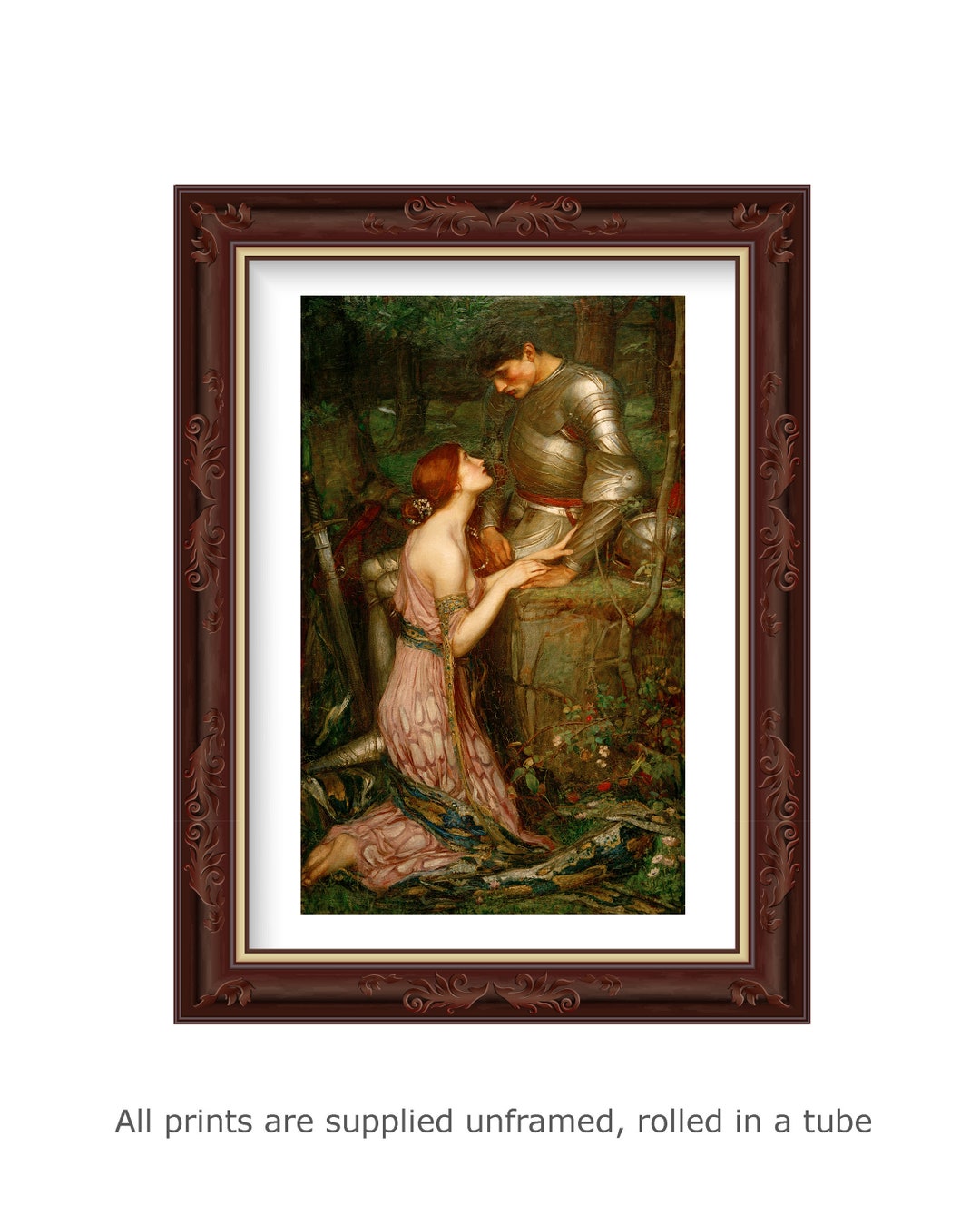 Waterhouse Lamia Knight in Armour Gallery Wall Art Print Vintage Poster ...