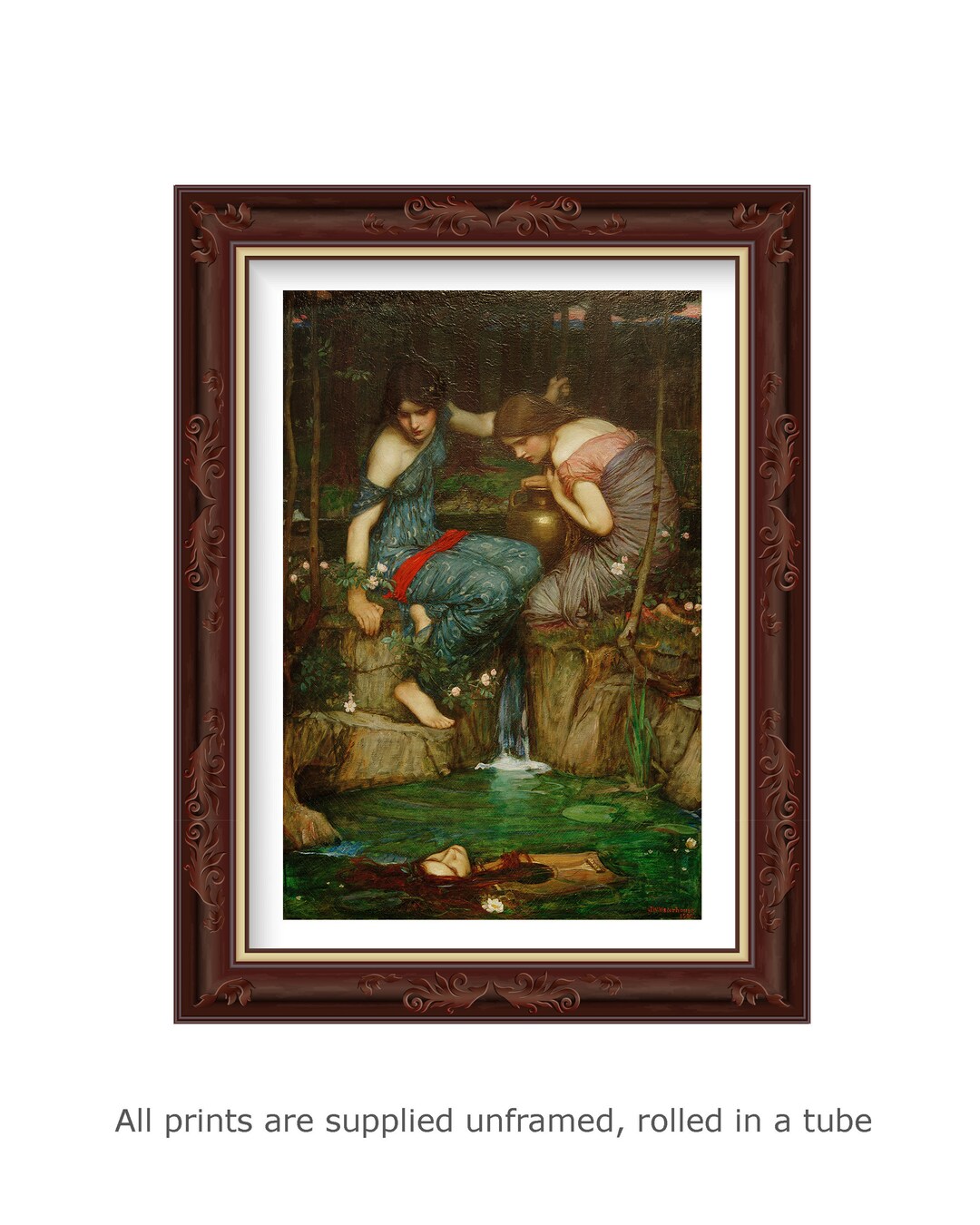 Waterhouse Nymphs Finding the Head of Orpheus Gallery Wall Art Print ...