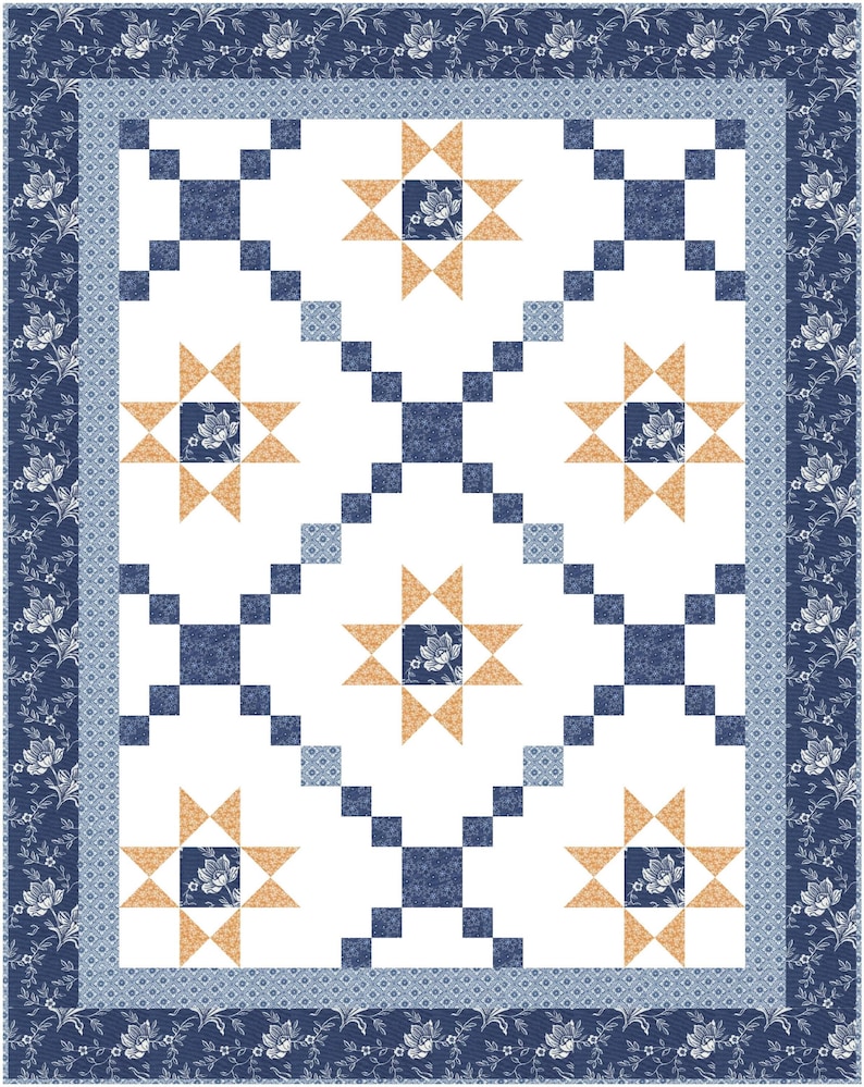 Quilt Pattern PDF Star Gazer Delight Quilt Pattern Beautiful and Easy ...