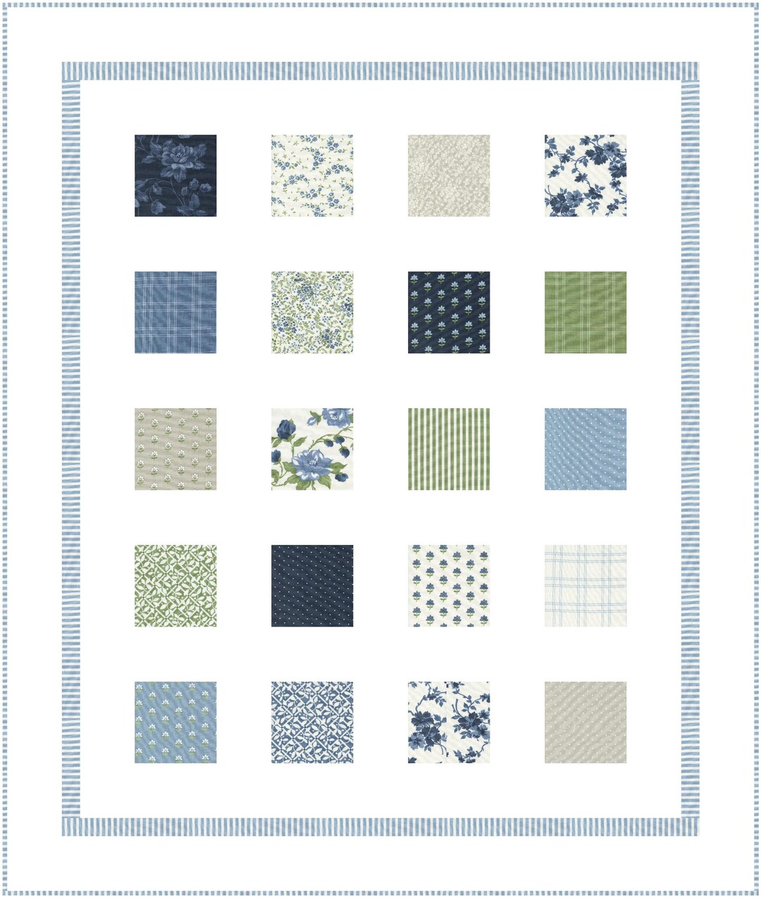Charm Pack Quilt Pattern Serenity Quilt Pattern for Charm Packs Easy ...