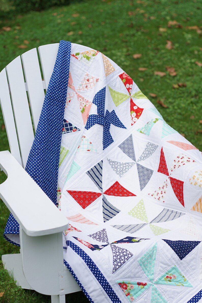 Quilt Patterns PDF Easy Quilt Pattern Pinwheel Quilt Patterns | Etsy