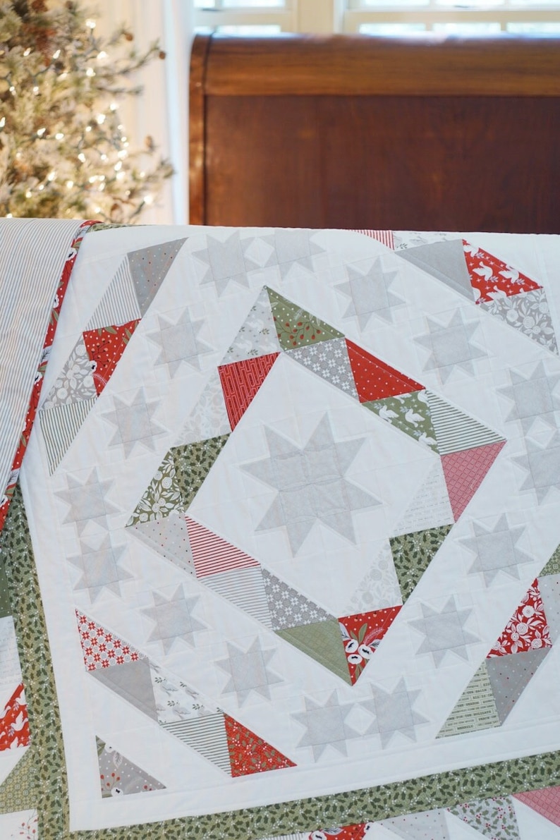Christmas Quilt Patterns PDF Charm Pack Quilt Pattern Scrappy Quilt ...