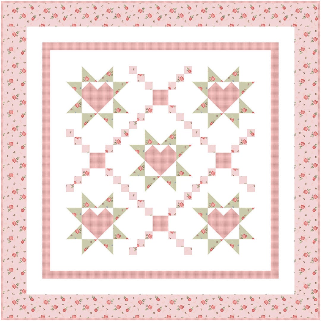 Baby Quilt Kit for Girl Loving Wishes Quilt Kit for Baby Girls Crib ...