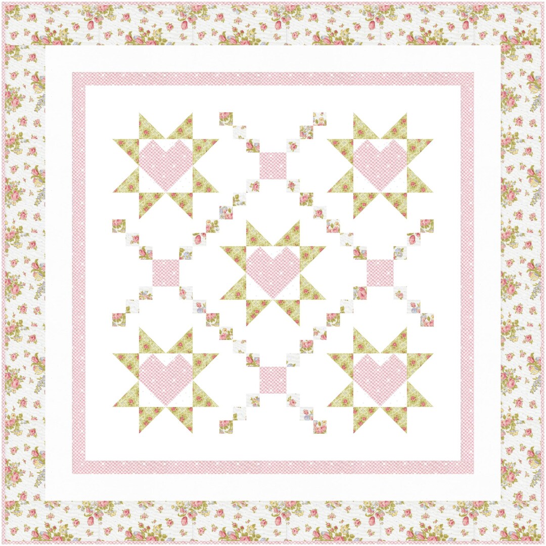 Baby Quilt Kit for Girl Loving Wishes Quilt Kit for Baby Girls Quilt ...
