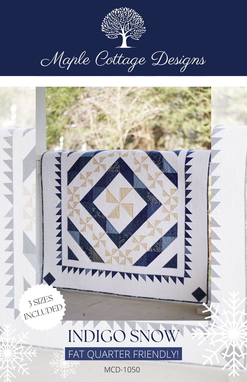 Pinwheel Quilt Patterns PDF Blue and White Quilt Pattern Table Runner ...
