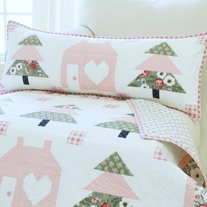Little Forest Cottage Quilt Pattern PAPER Copy Easy Quilting Patterns ...