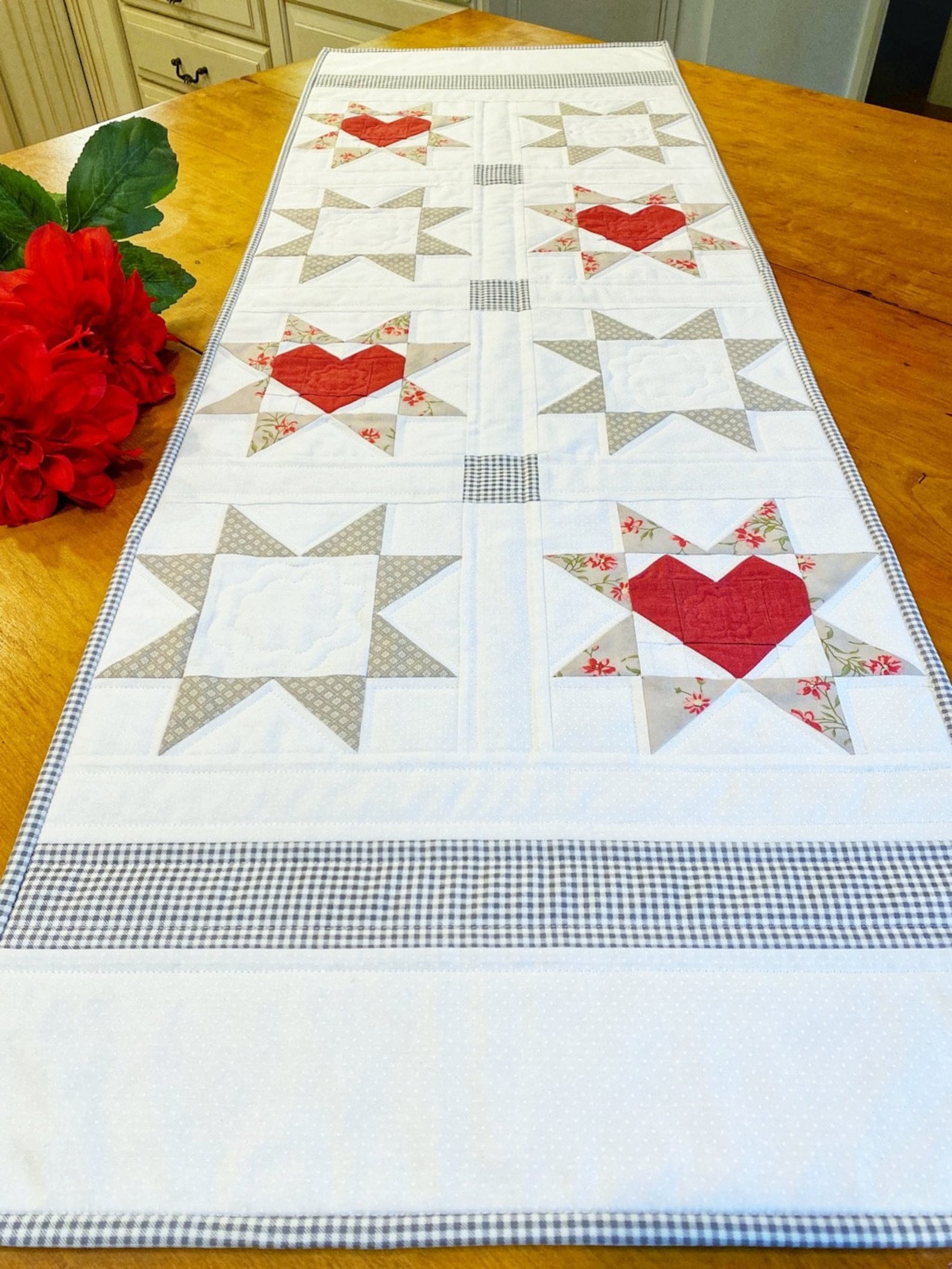 Table Runner Pattern Easy Quilt Patterns PDF Star and Heart - Etsy