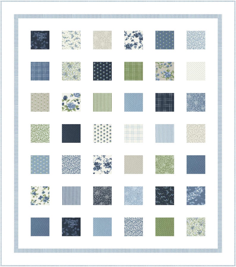 Charm Pack Quilt Pattern Serenity Quilt Pattern for Charm Packs Easy ...