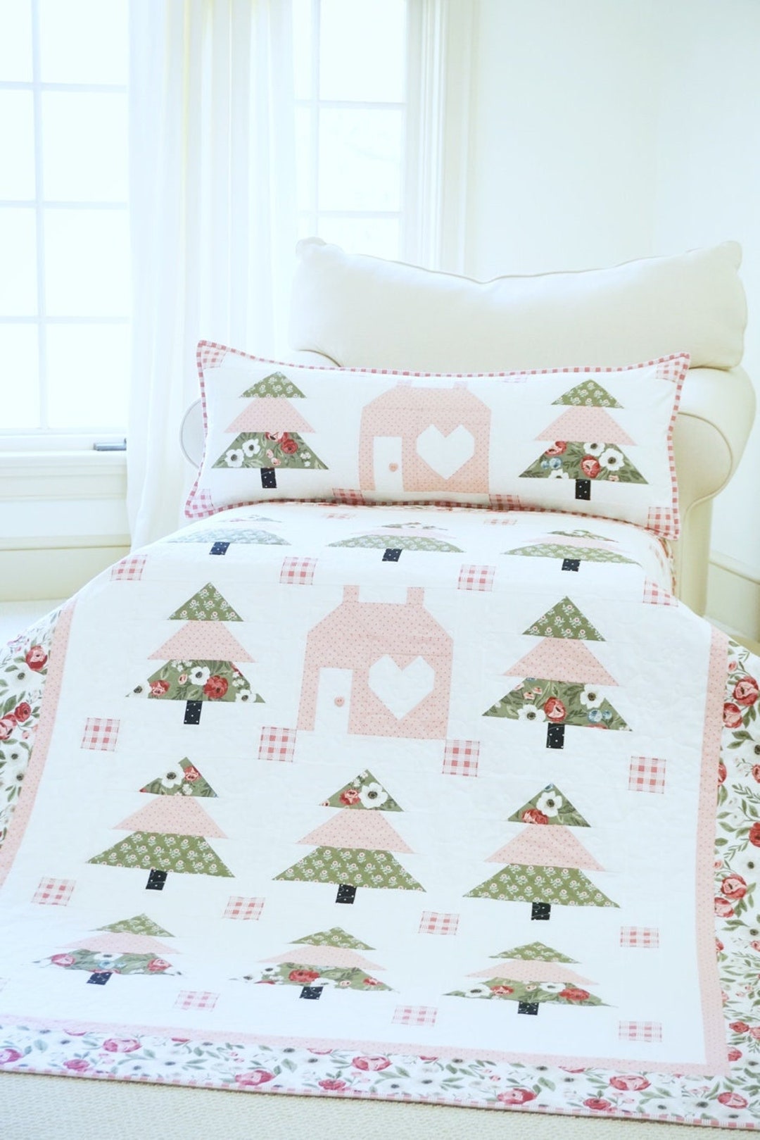 Little Forest Cottage Quilt Pattern PAPER Copy Easy Quilting Patterns ...