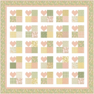 Baby Quilt Pattern Love Grows Here Quilt Pattern PAPER Copy Easy Quilting Patterns for Baby ...