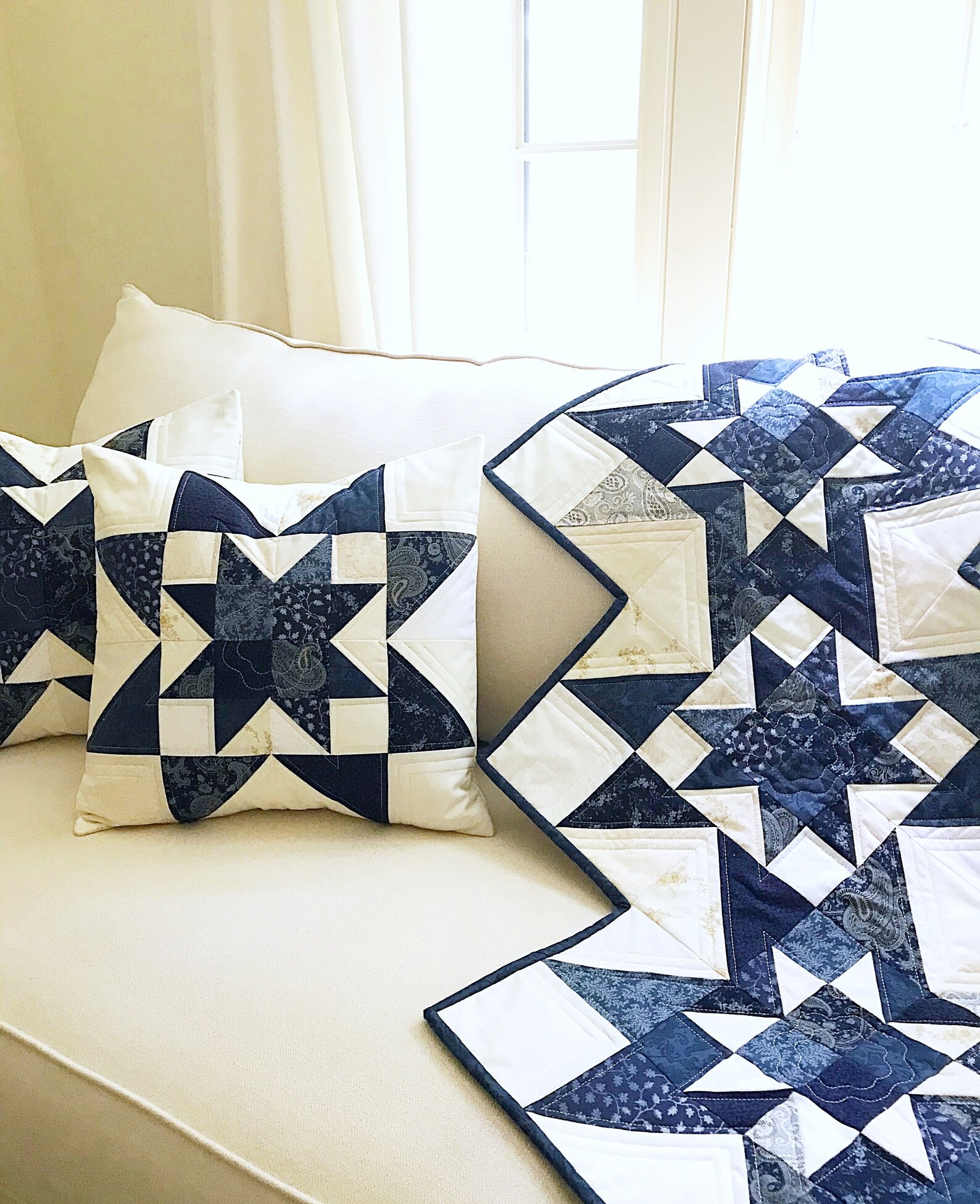 Table Runner Patterns PDF Star Quilting Patterns Scrappy Table - Etsy