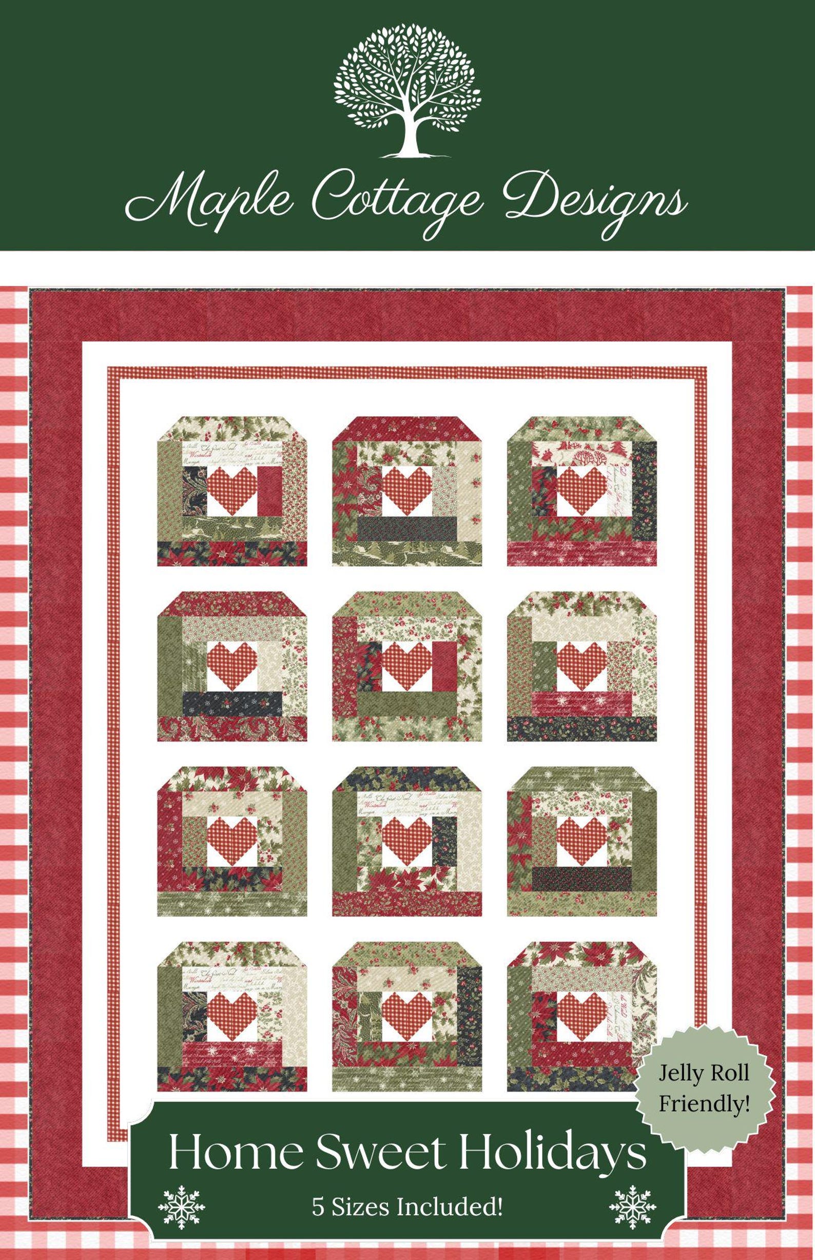 Quilt Pattern for Jelly Rolls PAPER Copy Home Sweet Holidays Quilt ...